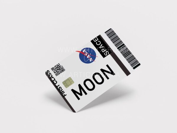 One-way ticket to the moon - Sticker pour carte bancaire - Articard